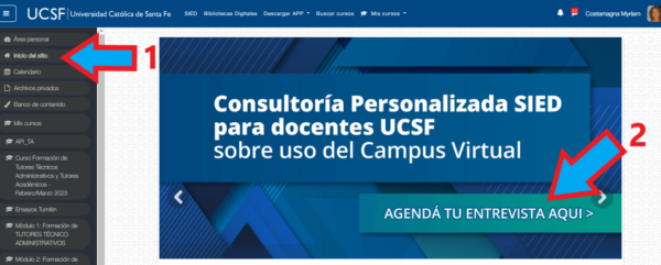 Uso del Calendly del SIED