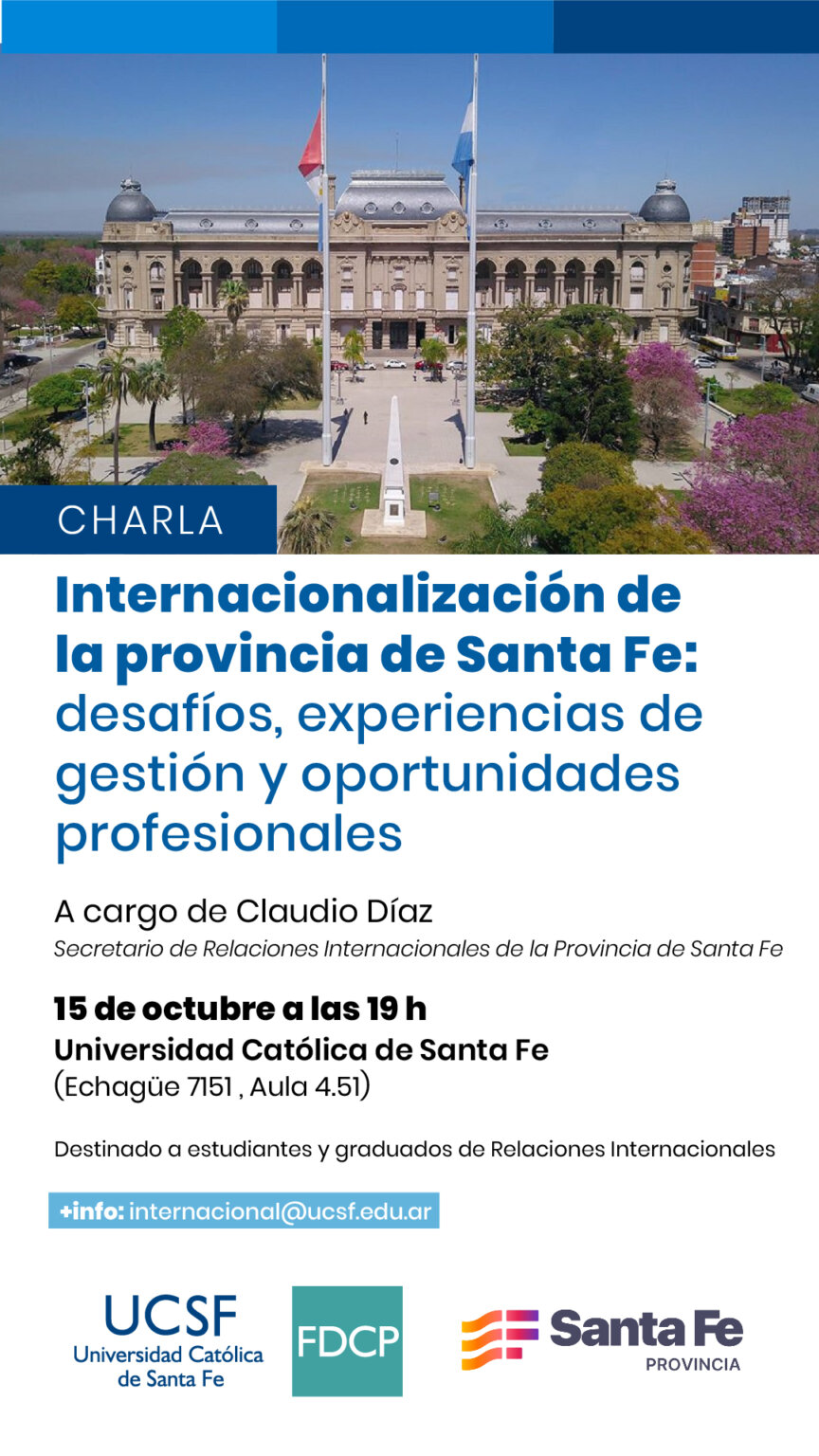 Charla Secretario Relaciones Internacionales de la Provincia de Santa ...