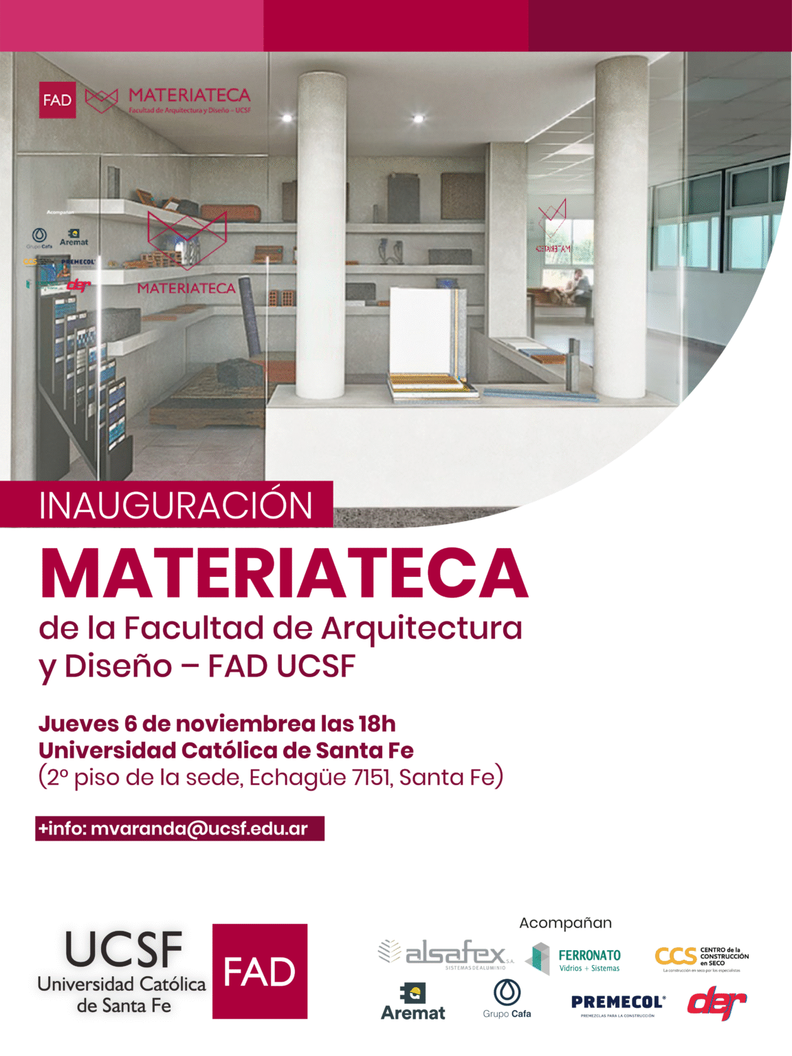 Inauguración Materiateca de la FAD UCSF ~ UCSF - Universidad Católica ...
